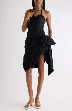 Chloé Draped Organic Cotton Poplin Dress