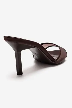 PROLOGUE SHOES Monroe Stiletto Mesh Sandal - Brown