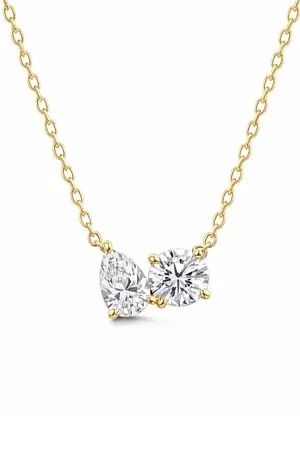 DLORIA Toi Et Moi Moissanite Necklace
