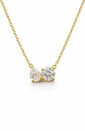 DLORIA Toi Et Moi Moissanite Necklace