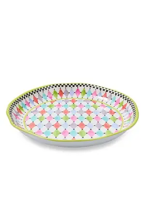 MACKENZIE-CHILDS Palm Springs Large Melamine Platter - Pink Multi