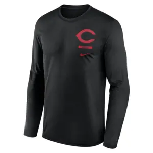 Nike Cincinnati Reds 2-hit Legend Long-sleeve T-shirt - Black