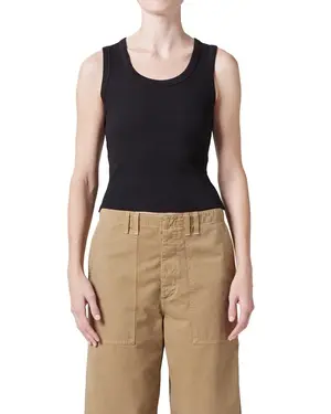 AGOLDE Shrunken Poppy Tank Top - Black