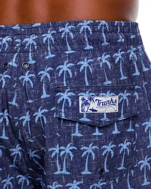 TRUNKS SURF & SWIM CO. Sano Palm Tree 6.5" Swim Trunks - Marine