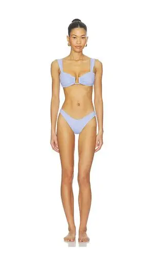 AWAY THAT DAY Fiji High Cut Bikini Bottom - Blue Mist