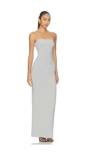 Norma Kamali Strapless Maxi Dress - Grey