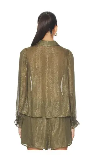 Cami Nyc Niecey Metallic Chiffon Blouse