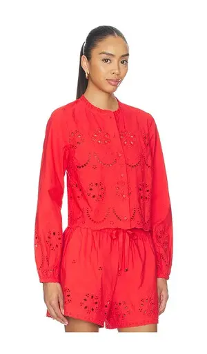 Cami Nyc Eyelet Cotton Blouse