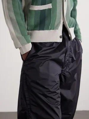 BEAMS Wool-blend Shell Drawstring Trousers