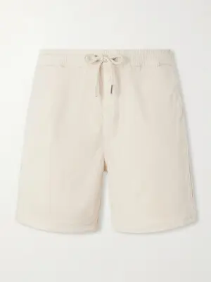 Nn07 Straight-leg Twill Shorts With Drawstring Waist - Neutrals