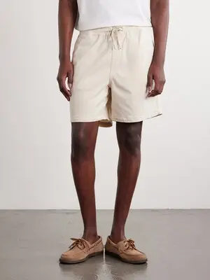 Nn07 Straight-leg Twill Shorts With Drawstring Waist - Neutrals