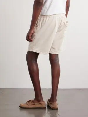 Nn07 Straight-leg Twill Shorts With Drawstring Waist - Neutrals