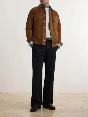 DRAKE'S Suede Overshirt