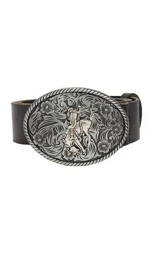 LAMARQUE Leather Belt With Metal Buckle