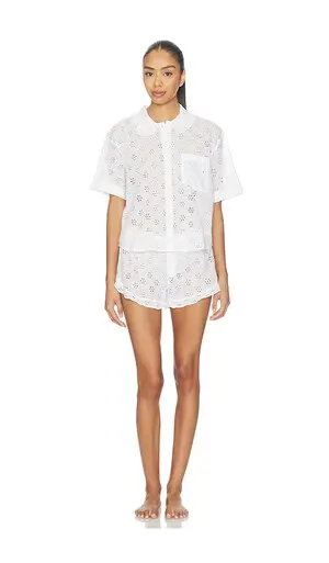 Polo Ralph Lauren Short Sleeve Short Pajama Set In Ivory - White Cloud