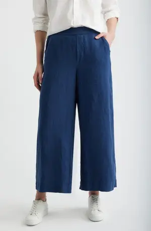 Frank & Eileen Maisie Wide Leg Crop Linen Pants