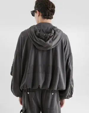 Dolce & Gabbana Jersey Hooded Sweatshirt With Vintage Finish