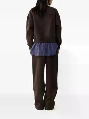 STUDIO TOMBOY Fleece-lined Panelled Track Pants - Brown