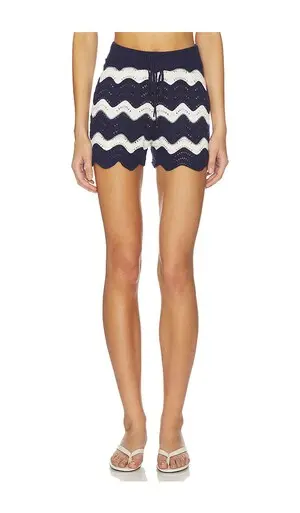 Beach Riot Balboa Crochet Shorts - Navy