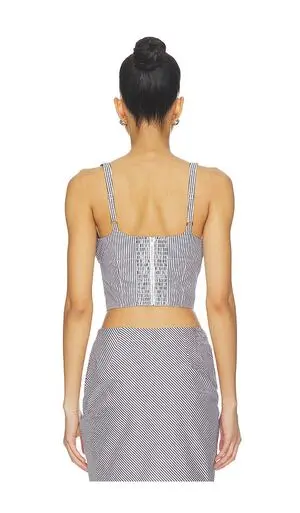 FLEUR DU MAL Poplin Bustier Top