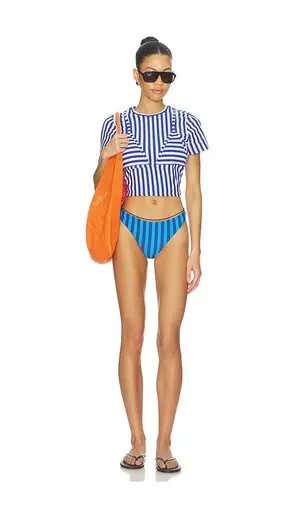 SIMONMILLER Bwai Striped Tee - Blue