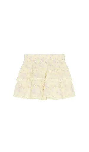 LoveShackFancy Tween Billie Skirt - Lemon