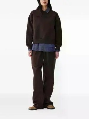 STUDIO TOMBOY Fleece-lined Track Pants - Brown