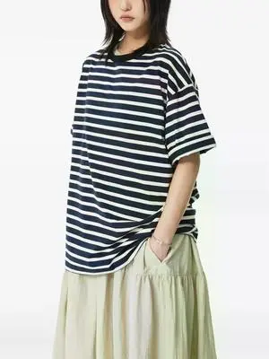 STUDIO TOMBOY Striped Crew-neck T-shirt - Blue