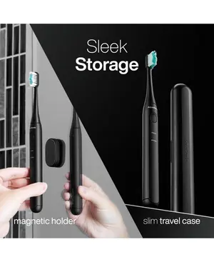 AQUASONIC Icon Rechargeable Electric Toothbrush - Black