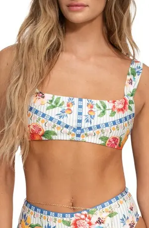 Agua Bendita Sele Basket Bikini Top - Blue