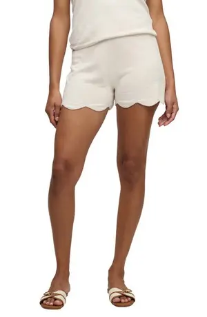 Barefoot Dreams Cozychic Ultra Lite Drawstring Scallop Lounge Shorts - Sand Dune
