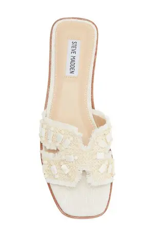 Steve Madden Hadyn Slide Sandal - Bone Raffia