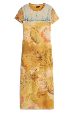 Desigual Trompe L'oeil Midi T-shirt Dress