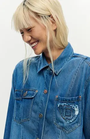 Desigual Denim Trucker Jacket - Medium Blue