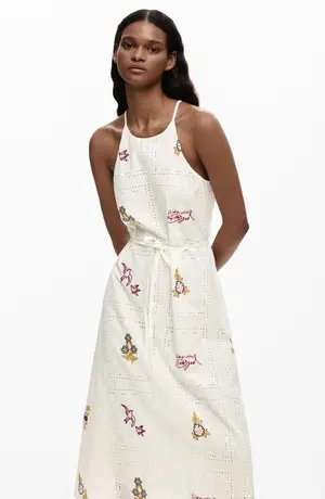 Desigual Open Stitch Sleeveless Midi Dress
