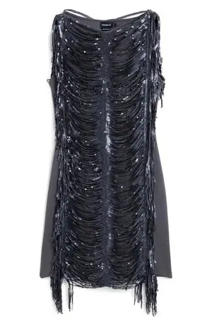 Desigual Sleeveless Sequin Mini Dress