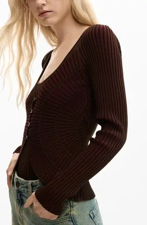 Desigual Rib Knit Cardigan