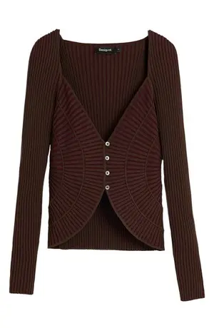 Desigual Rib Knit Cardigan