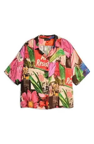 Desigual Collage Print Woven Button-up Shirt
