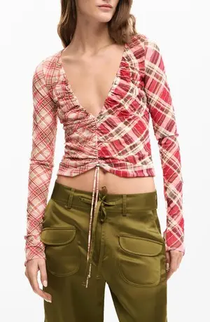 Desigual Long Sleeve Ruched Shirt