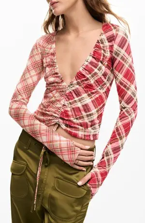 Desigual Long Sleeve Ruched Shirt