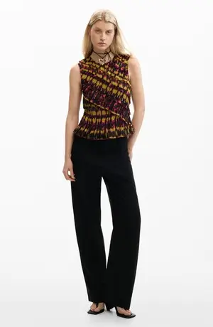 Desigual Ruffled Sleeveless Top