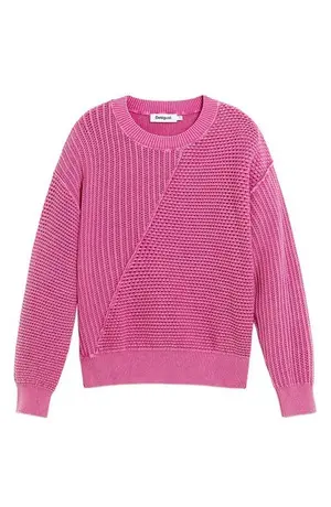 Desigual Relaxed Fit Stitched Sweater