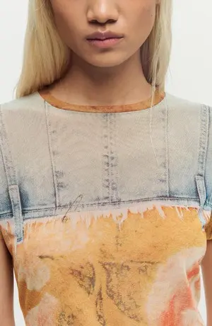 Desigual Patchwork Pattern T-shirt