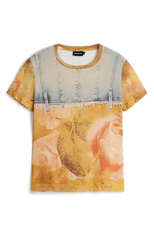 Desigual Patchwork Pattern T-shirt