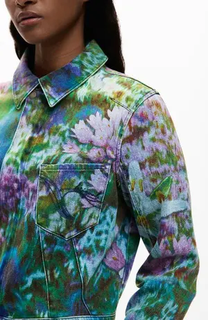 Desigual Floral Print Trucker Jacket