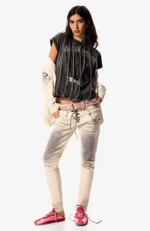 Desigual Slit Overlay T-shirt - Black