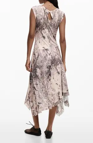 Desigual Sleeveless Midi Dress - Gray