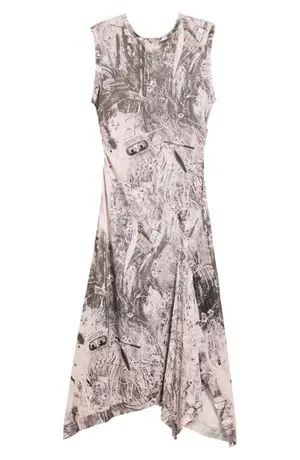 Desigual Sleeveless Midi Dress - Gray