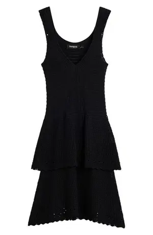 Desigual Pointelle Knit Minidress